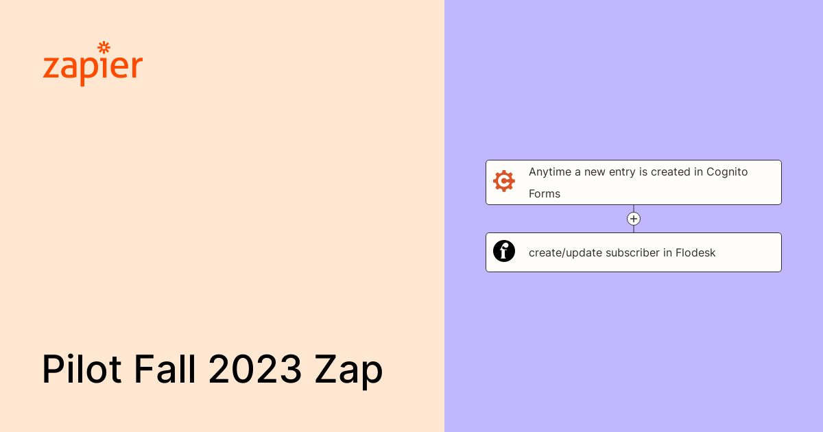 Anytime a new entry is created in Cognito Forms, create/update subscriber in Flodesk. | Zapier
