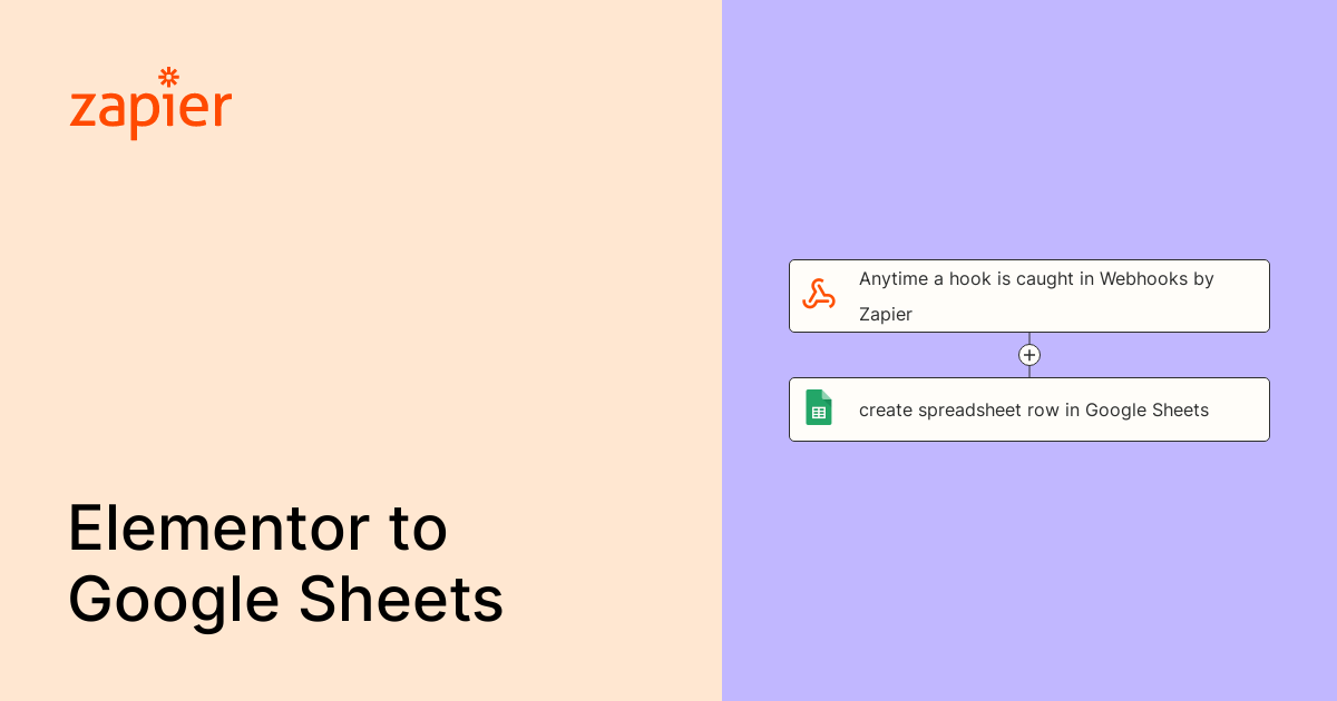 Anytime a hook is caught in Webhooks by Zapier, create spreadsheet row in Google Sheets. | Zapier