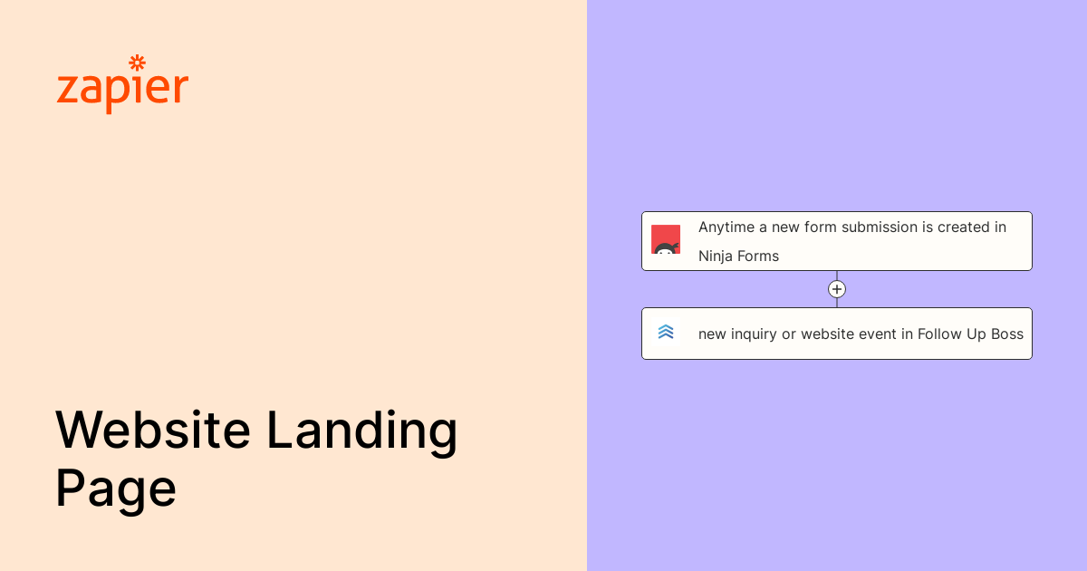 Anytime a new form submission is created in Ninja Forms, new inquiry or website event in Follow ...
