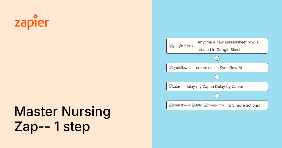 Anytime a new spreadsheet row is created in Google Sheets, create call in Synthflow AI, delay my ...