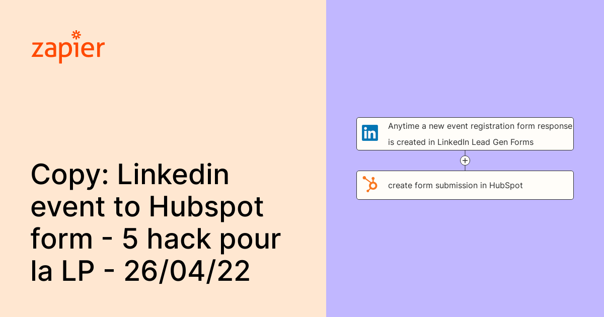 Anytime a new event registration form response is created in LinkedIn Lead Gen Forms, create ...