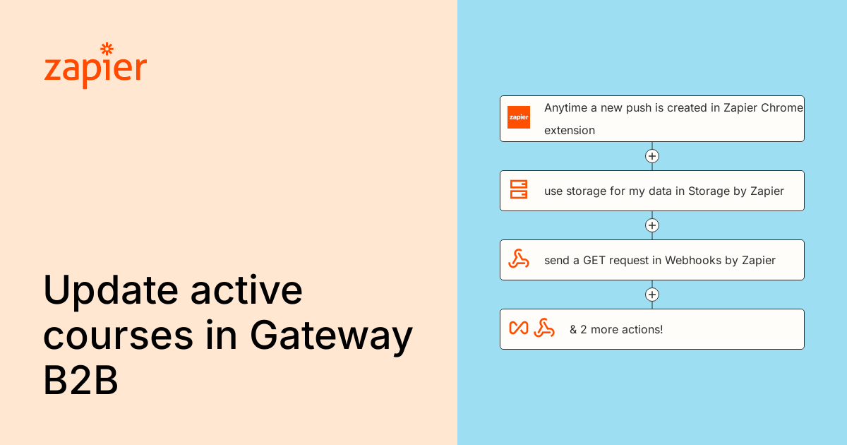 Anytime a new push is created in Zapier Chrome extension, use storage for my data in Storage by ...
