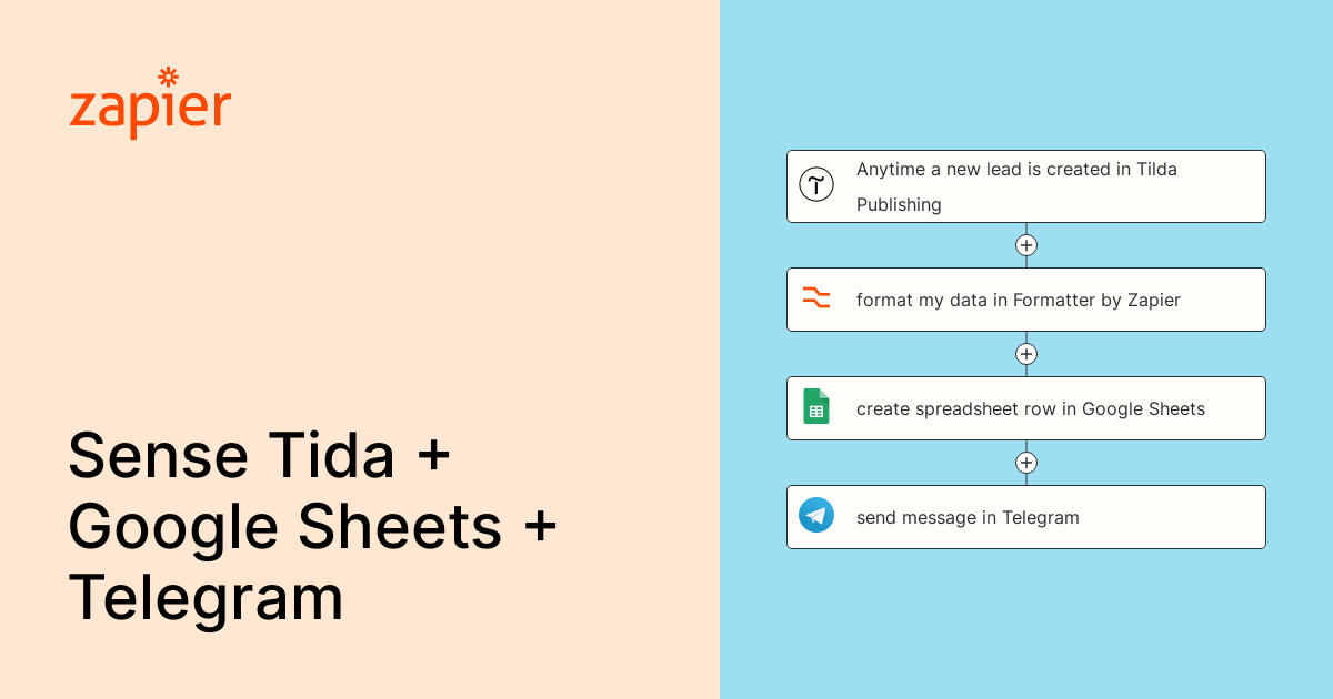 Anytime a new lead is created in Tilda Publishing, format my data in ...