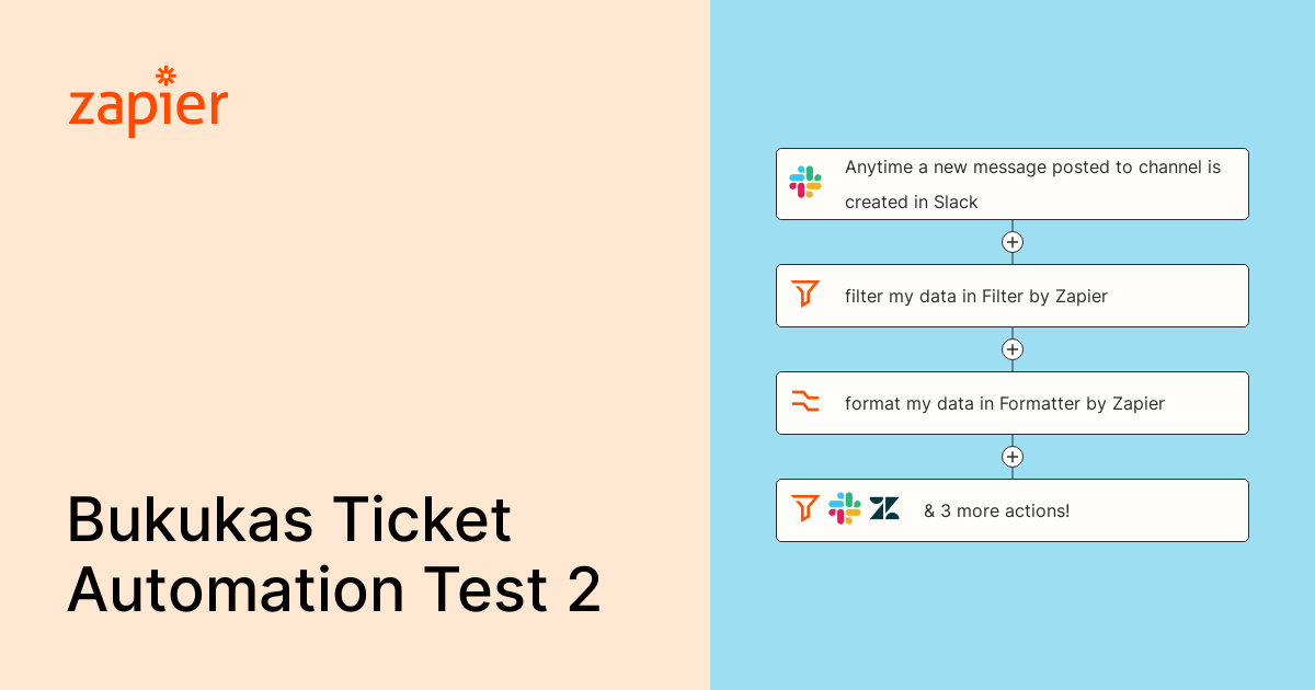 Anytime a new message posted to channel is created in Slack, filter my data in Filter by Zapier ...