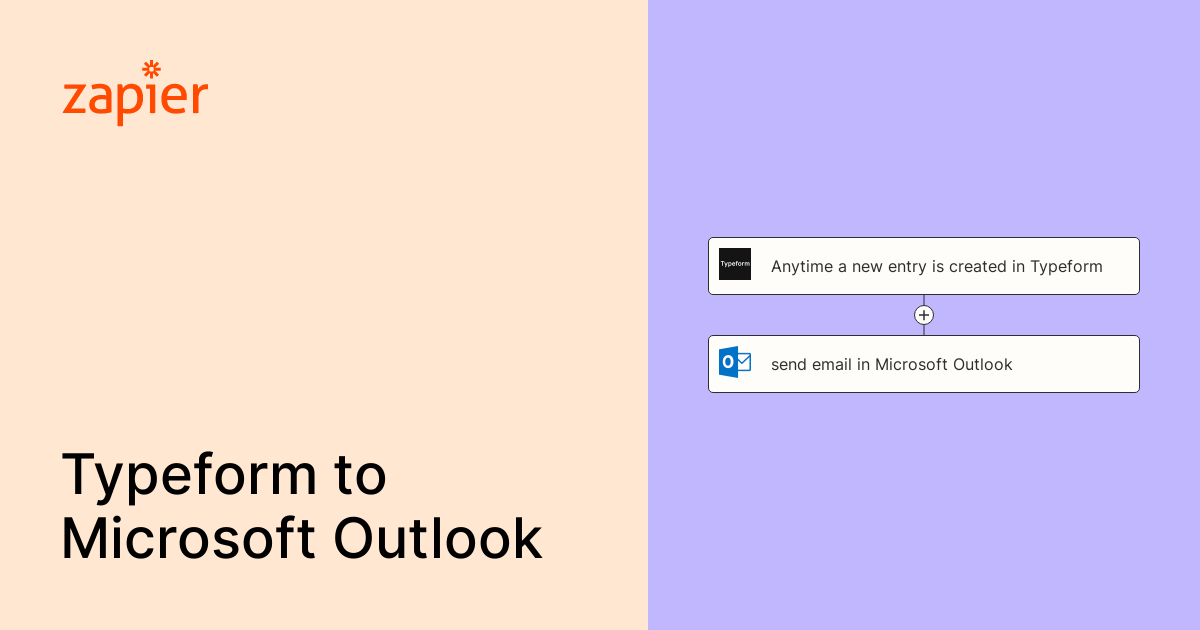 Anytime a new entry is created in Typeform, send email in Microsoft Outlook. | Zapier