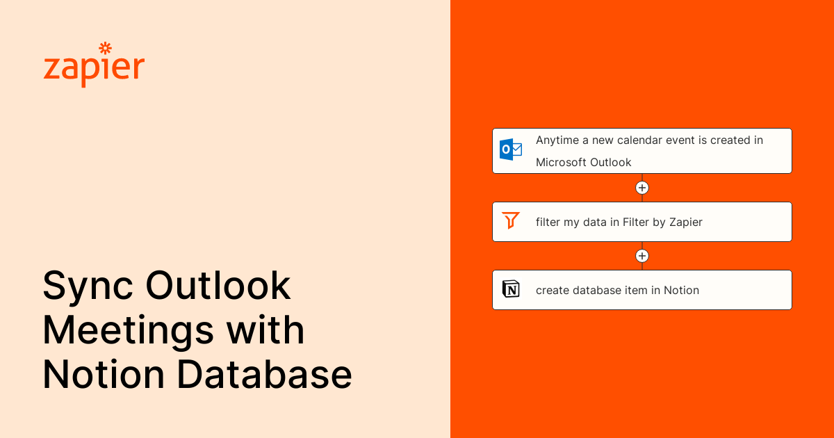 Anytime a new calendar event is created in Microsoft Outlook, filter my data in Filter by Zapier ...
