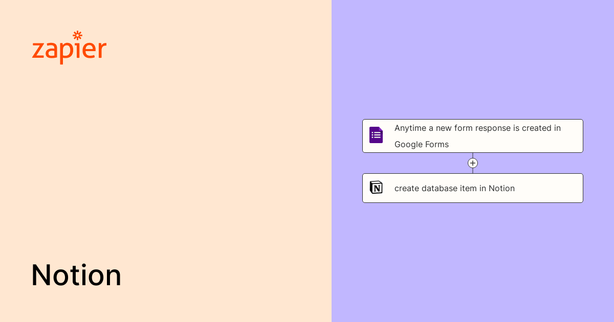 Anytime a new form response is created in Google Forms, create database item in Notion. | Zapier