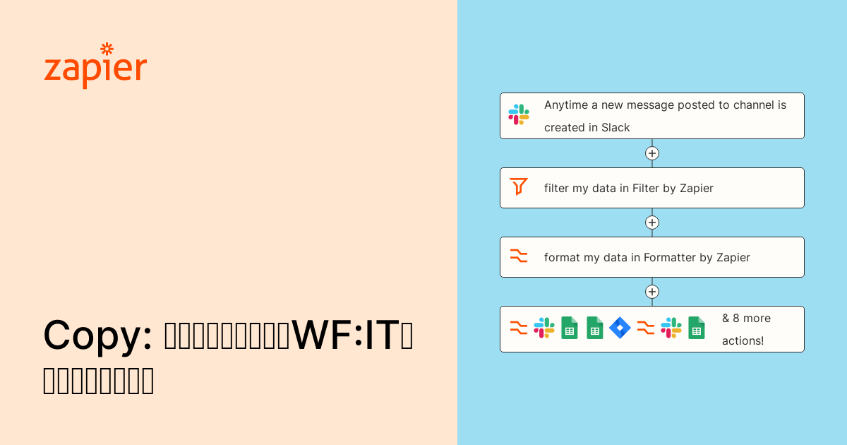 Anytime a new message posted to channel is created in Slack, filter my data in Filter by Zapier ...