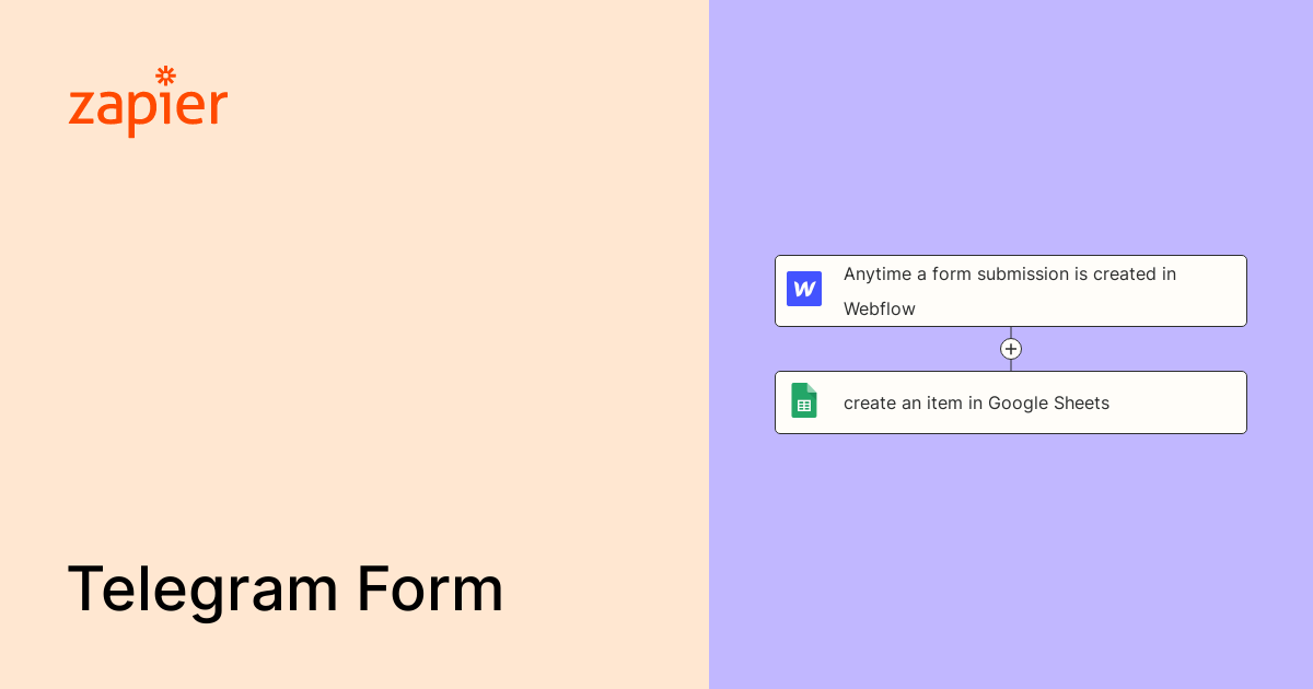 Anytime a form submission is created in Webflow, create an item in Google Sheets. | Zapier