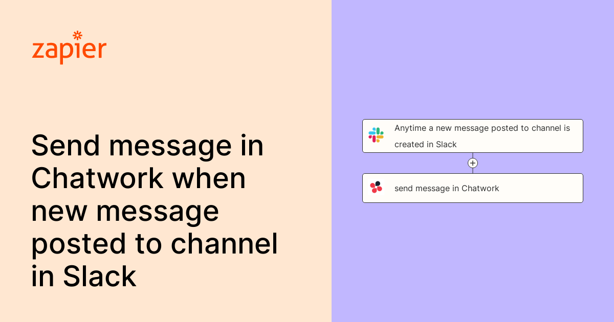 Anytime a new public message posted anywhere is created in Slack, send message in Chatwork. | Zapier