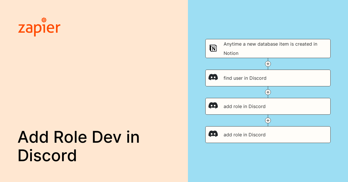 Anytime a new database item is created in Notion, find user in Discord, add role in Discord, etc ...