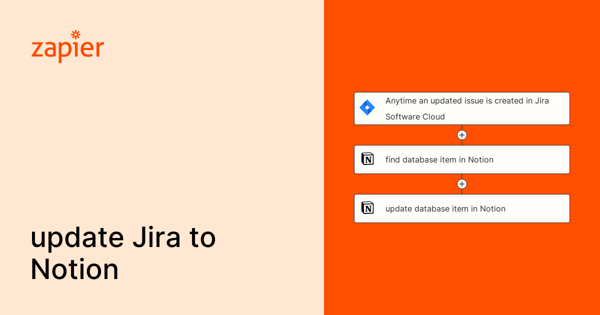 Anytime an updated issue is created in Jira Software Cloud, find database item in Notion and ...