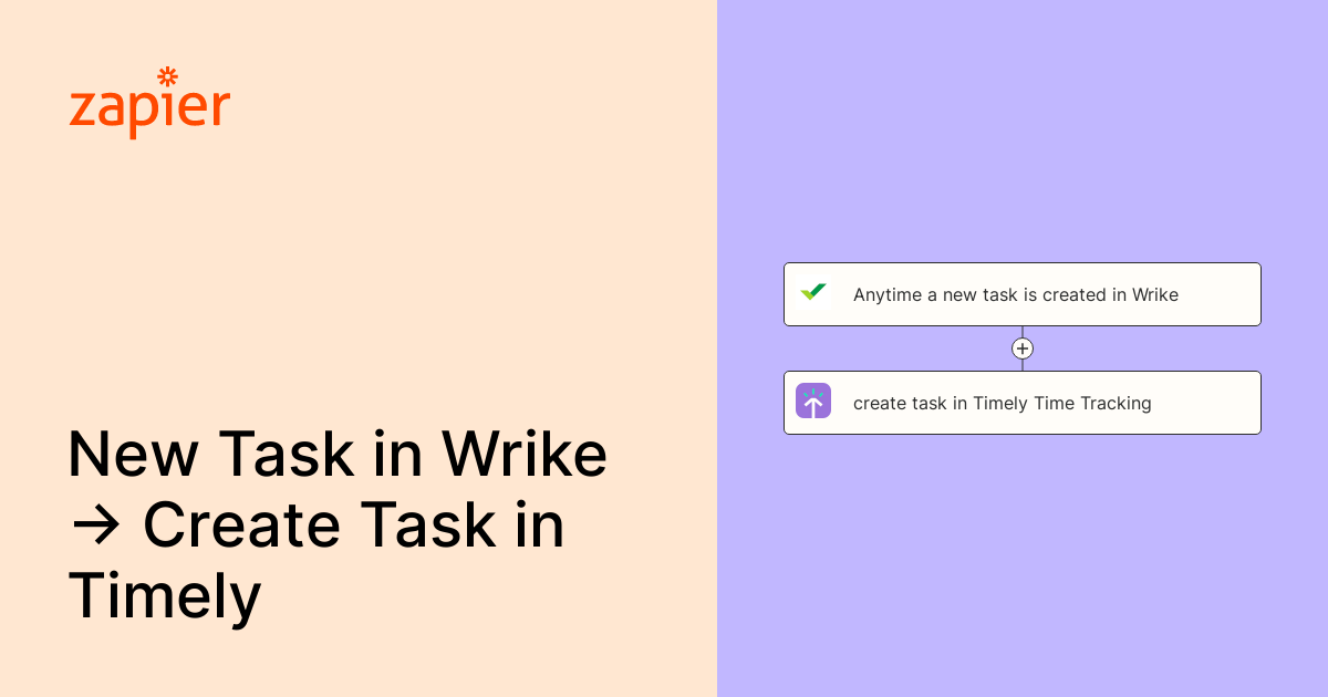 Anytime a new task is created in Wrike, create task in Timely Time Tracking. | Zapier