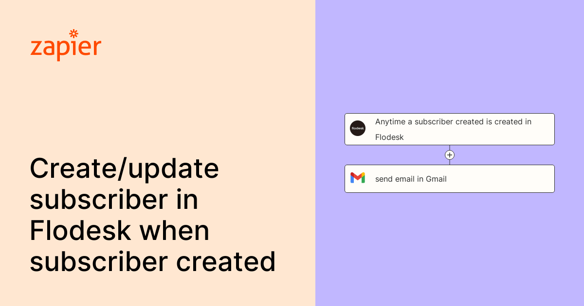 Anytime a subscriber created is created in Flodesk, send email in Gmail. | Zapier