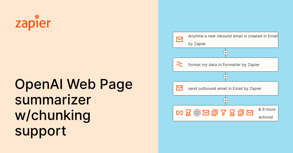Anytime a new inbound email is created in Email by Zapier, format my data in Formatter by Zapier ...
