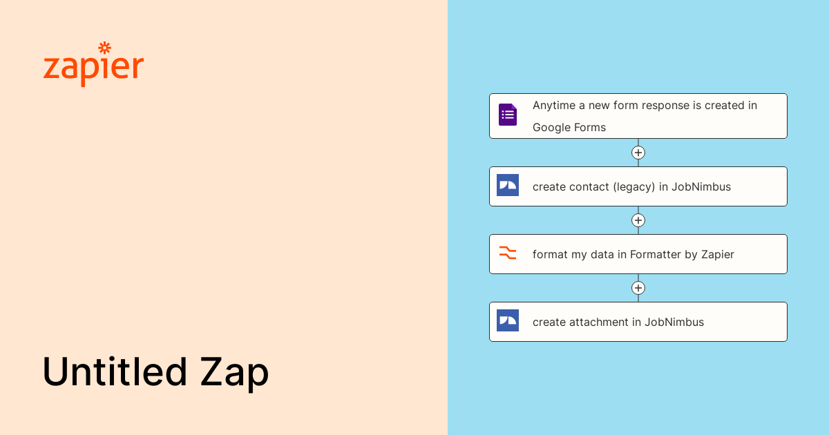 Anytime a new form response is created in Google Forms, create contact (legacy) in JobNimbus ...