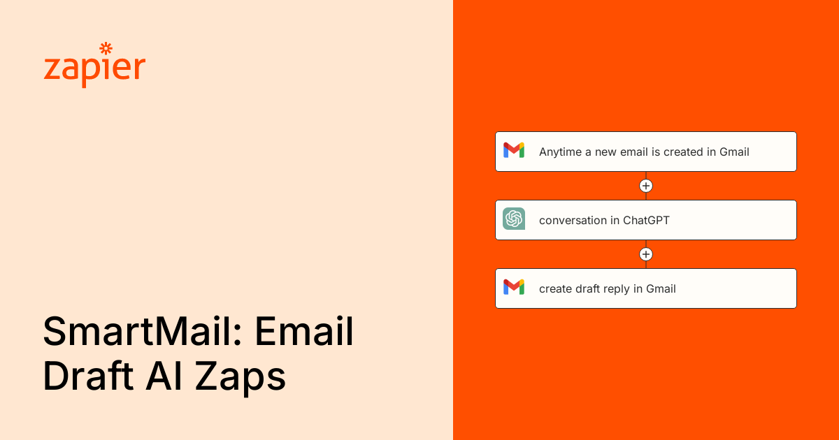 Anytime a new email is created in Gmail, conversation in ChatGPT and create draft reply in Gmail ...