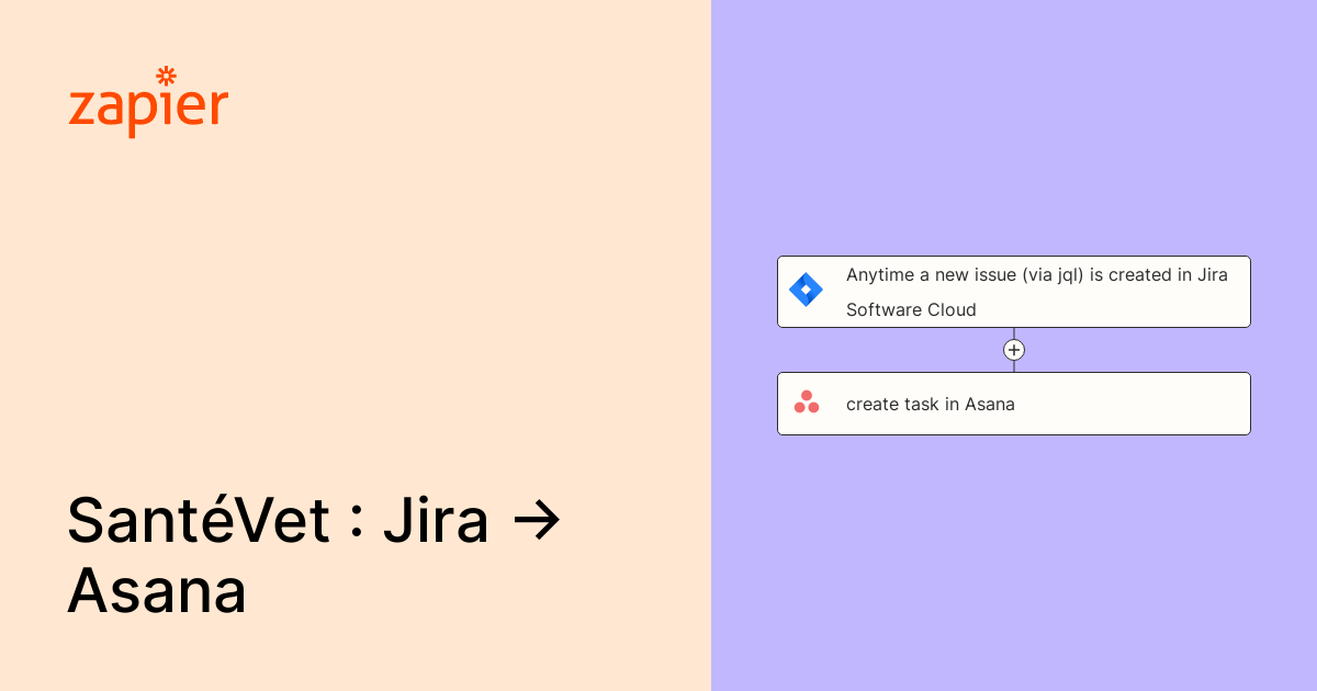 Anytime a new issue (via jql) is created in Jira Software Cloud, create task in Asana. | Zapier