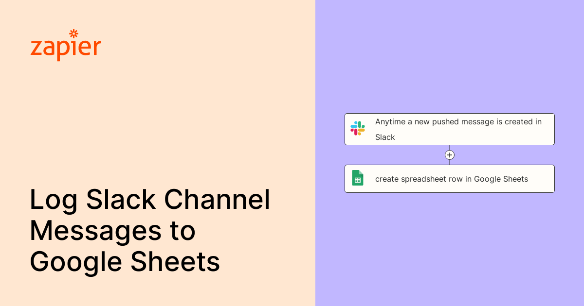 Anytime a new pushed message is created in Slack, create spreadsheet row in Google Sheets. | Zapier