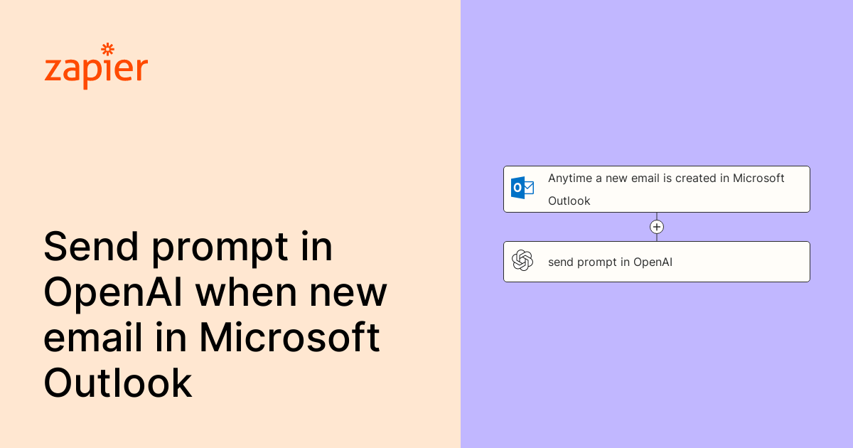 Anytime a new email is created in Microsoft Outlook, send prompt in ...