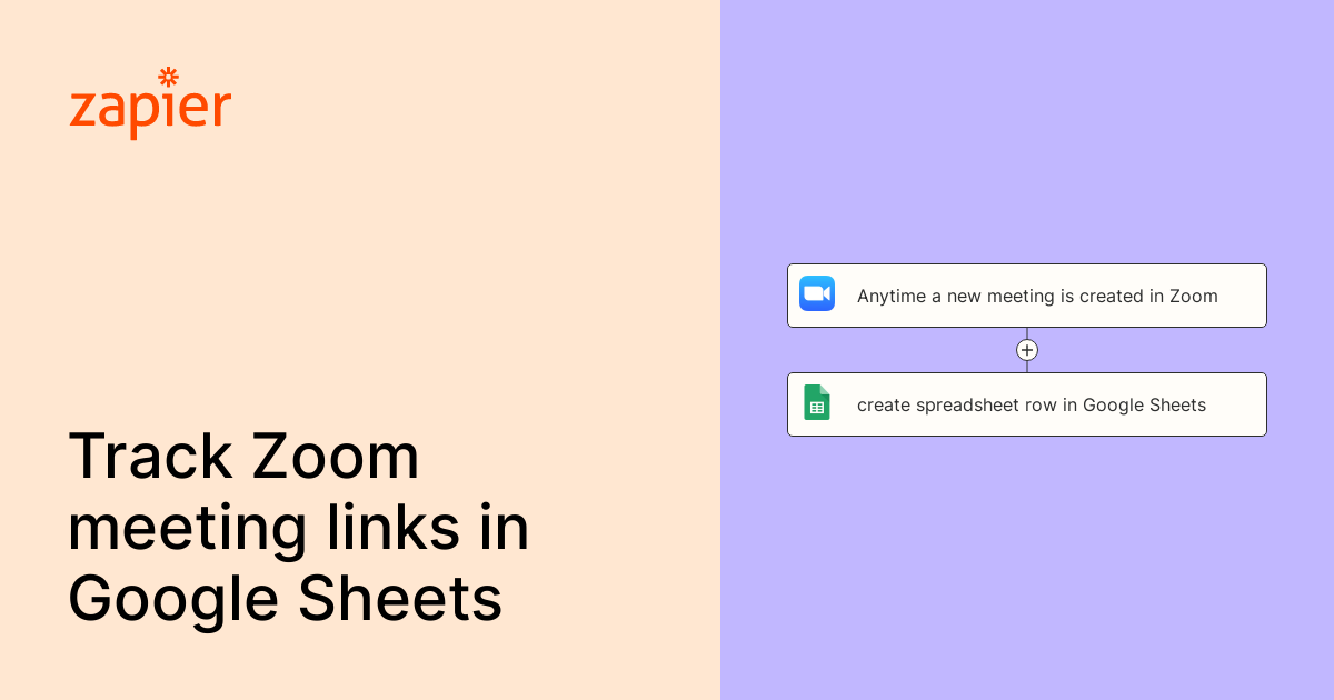 Anytime a new meeting is created in Zoom, create spreadsheet row in ...