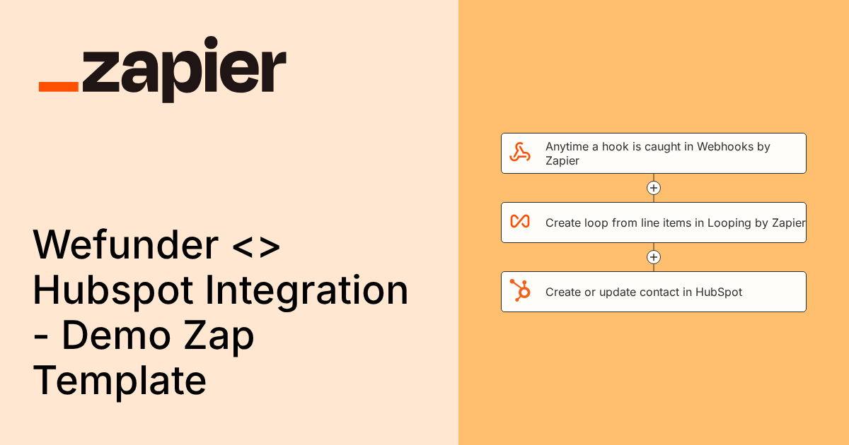 Anytime a hook is caught in Webhooks by Zapier, create loop from line items in Looping by Zapier ...
