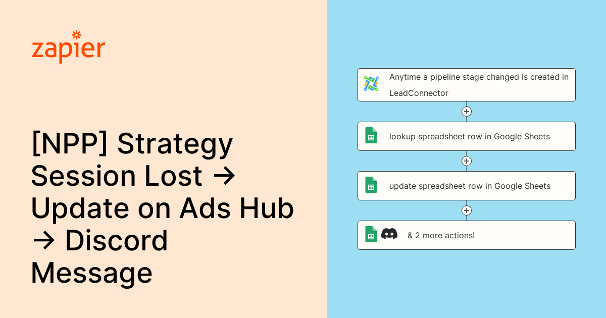 Anytime a pipeline stage changed is created in LeadConnector, lookup spreadsheet row in Google ...