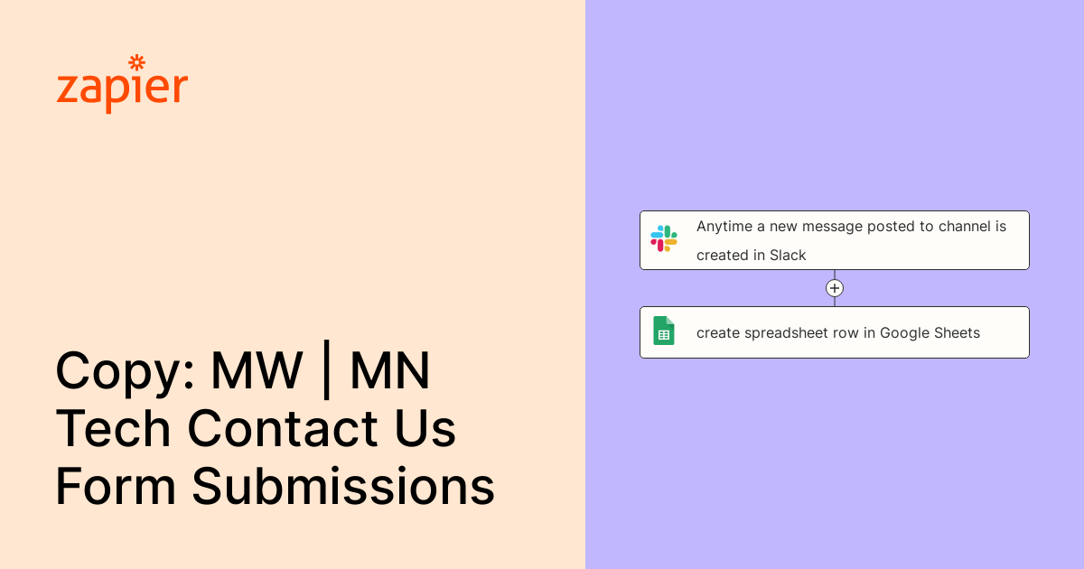 Anytime a new message posted to channel is created in Slack, create spreadsheet row in Google ...