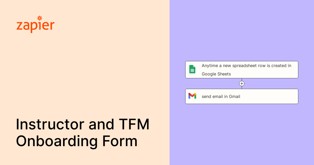 Anytime a new spreadsheet row is created in Google Sheets, send email in Gmail. | Zapier