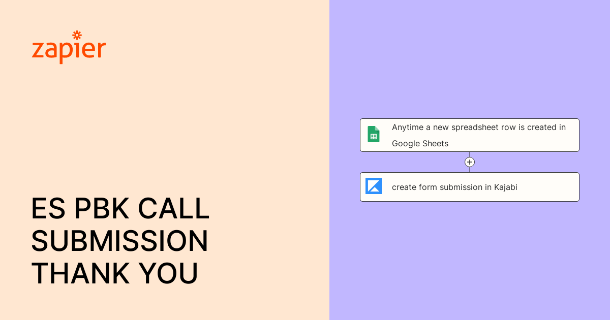 What the Zap does: Anytime a new spreadsheet row is created in Google Sheets, create form ...