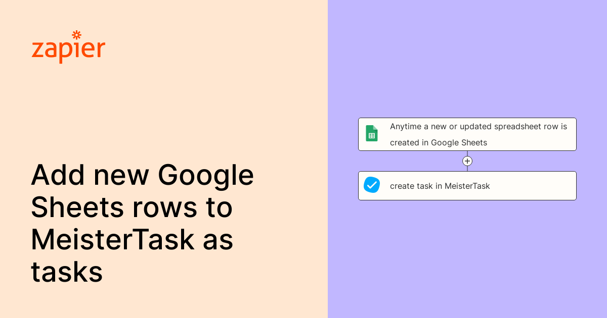 Anytime a new or updated spreadsheet row is created in Google Sheets, create task in MeisterTask ...
