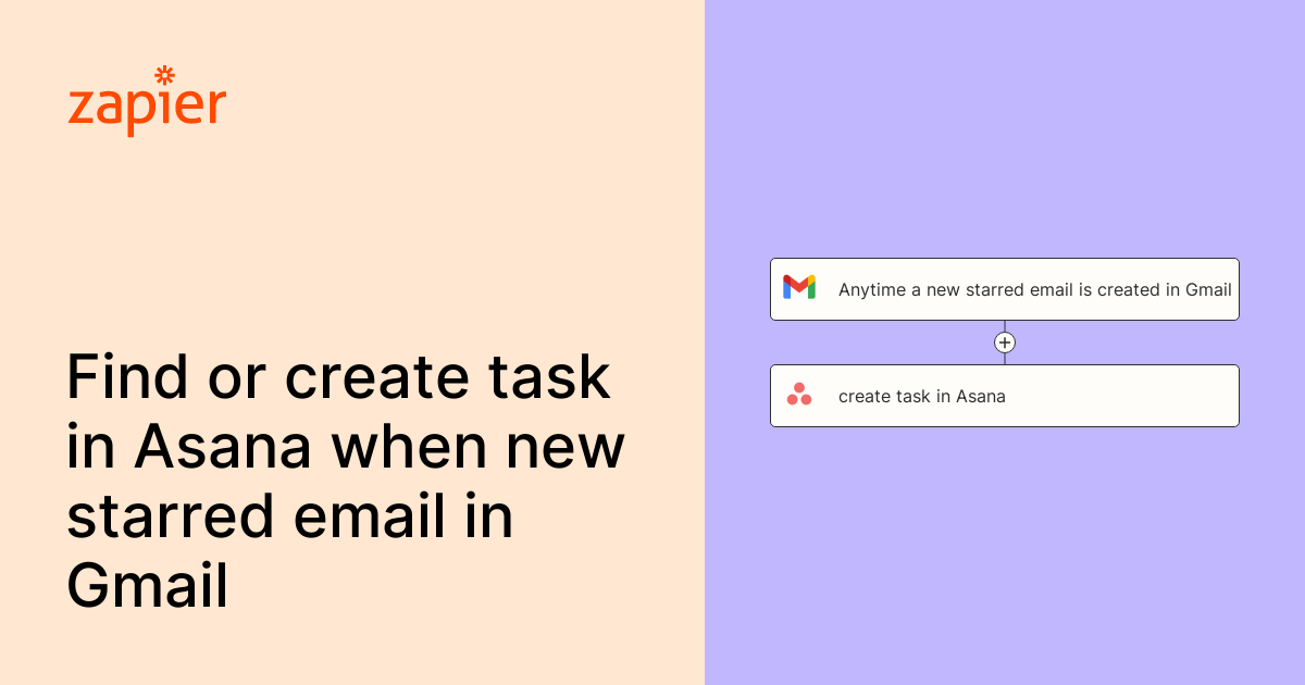 Anytime a new starred email is created in Gmail, create task in Asana. | Zapier