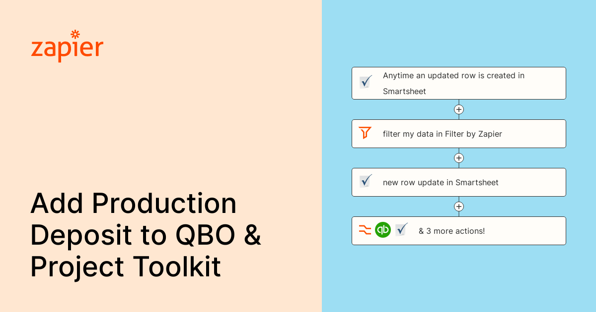 Anytime an updated row is created in Smartsheet, filter my data in Filter by Zapier, new row ...