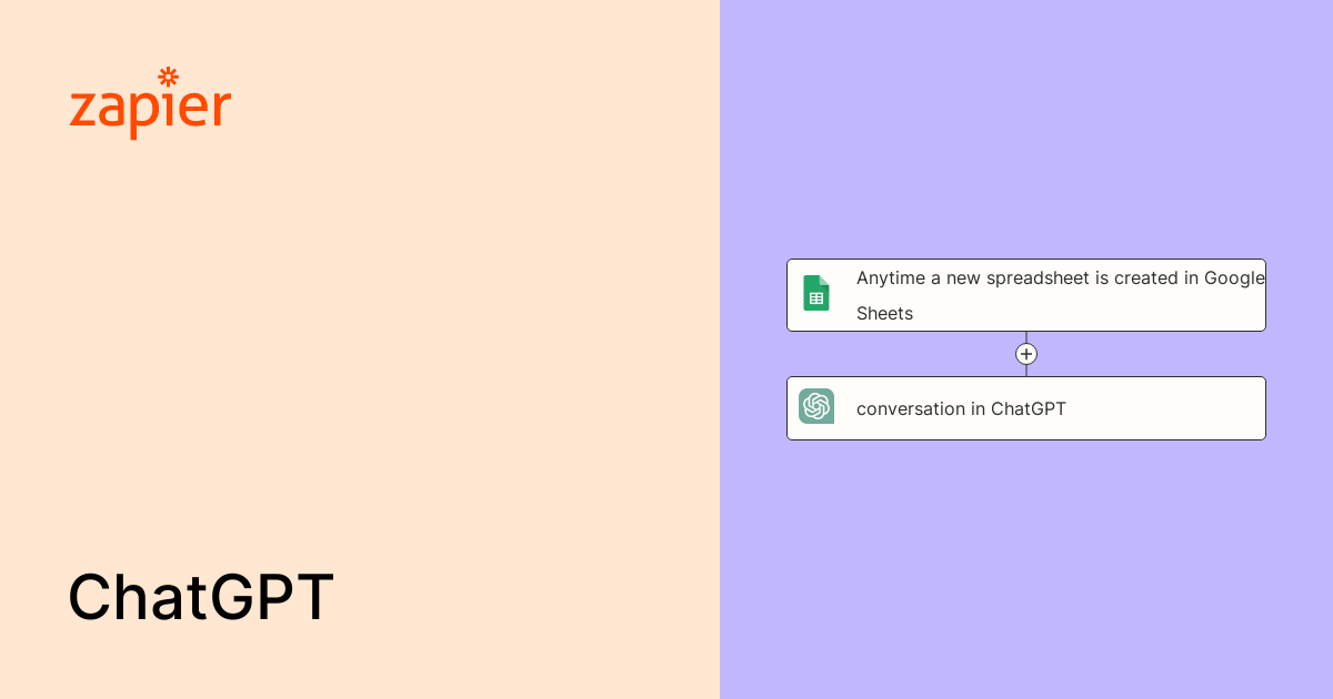 Anytime a new spreadsheet is created in Google Sheets, conversation in ChatGPT. | Zapier