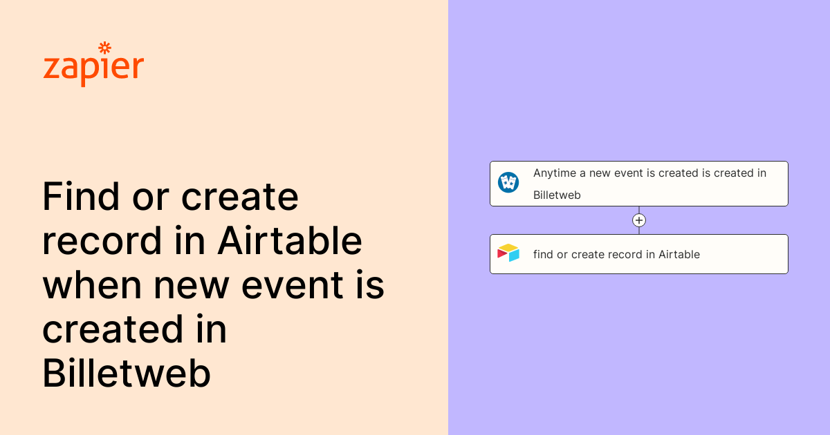 Anytime A New Event Is Created Is Created In Billetweb Find Or Create Record In Airtable Zapier