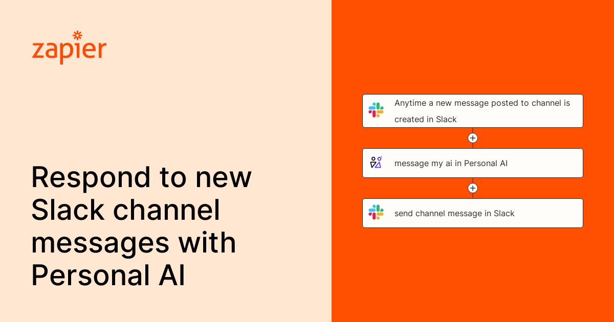 Anytime a new message posted to channel is created in Slack, message my ...