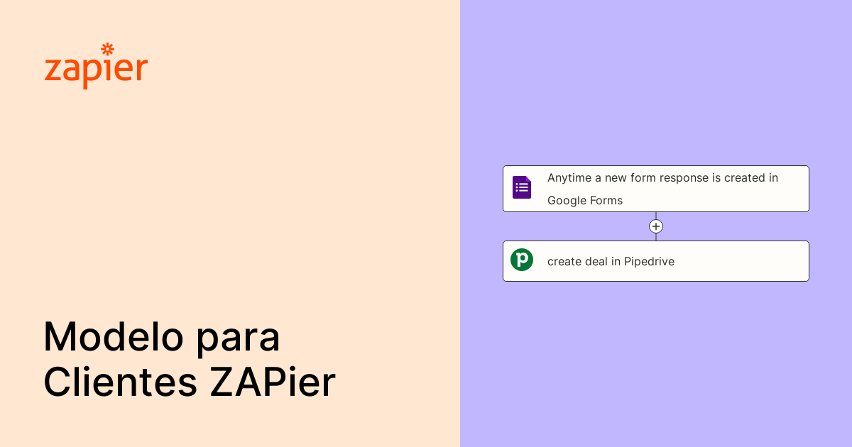 Anytime a new form response is created in Google Forms, create deal in Pipedrive. | Zapier