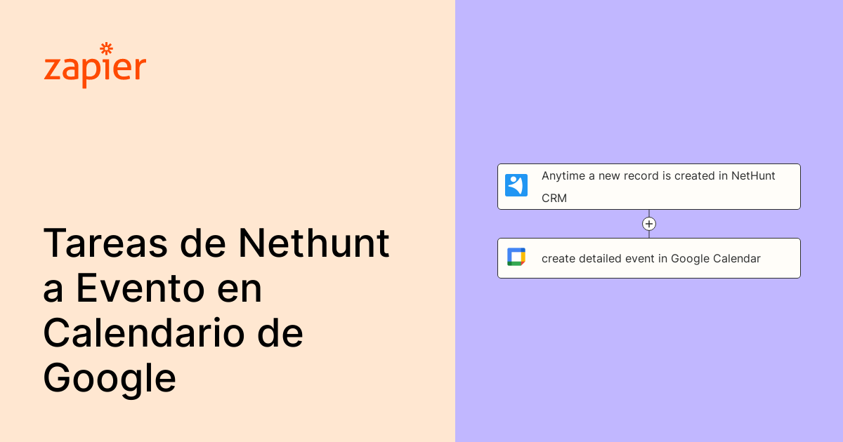 Anytime a new record is created in NetHunt CRM, create detailed event in Google Calendar. | Zapier
