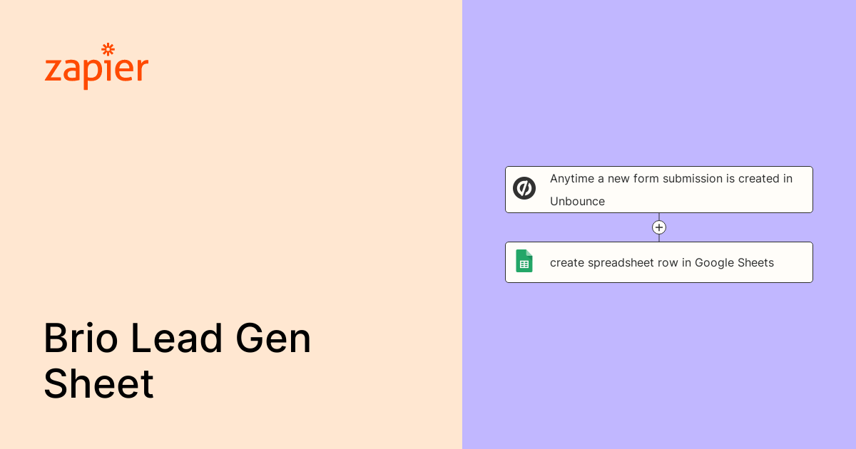 Anytime a new form submission is created in Unbounce, create spreadsheet row in Google Sheets ...
