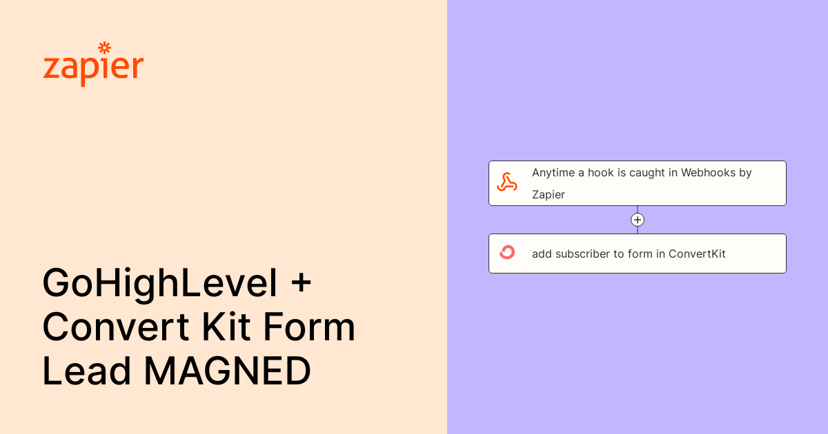 Anytime a hook is caught in Webhooks by Zapier, add subscriber to form in ConvertKit. | Zapier