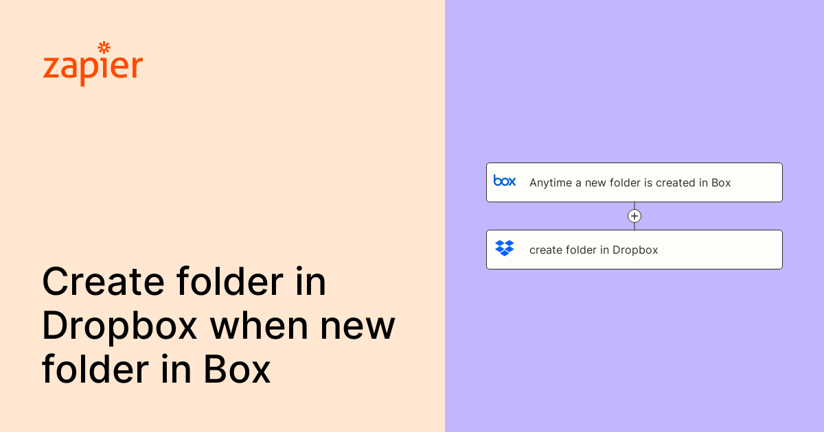Anytime a new folder is created in Box, create folder in Dropbox. | Zapier