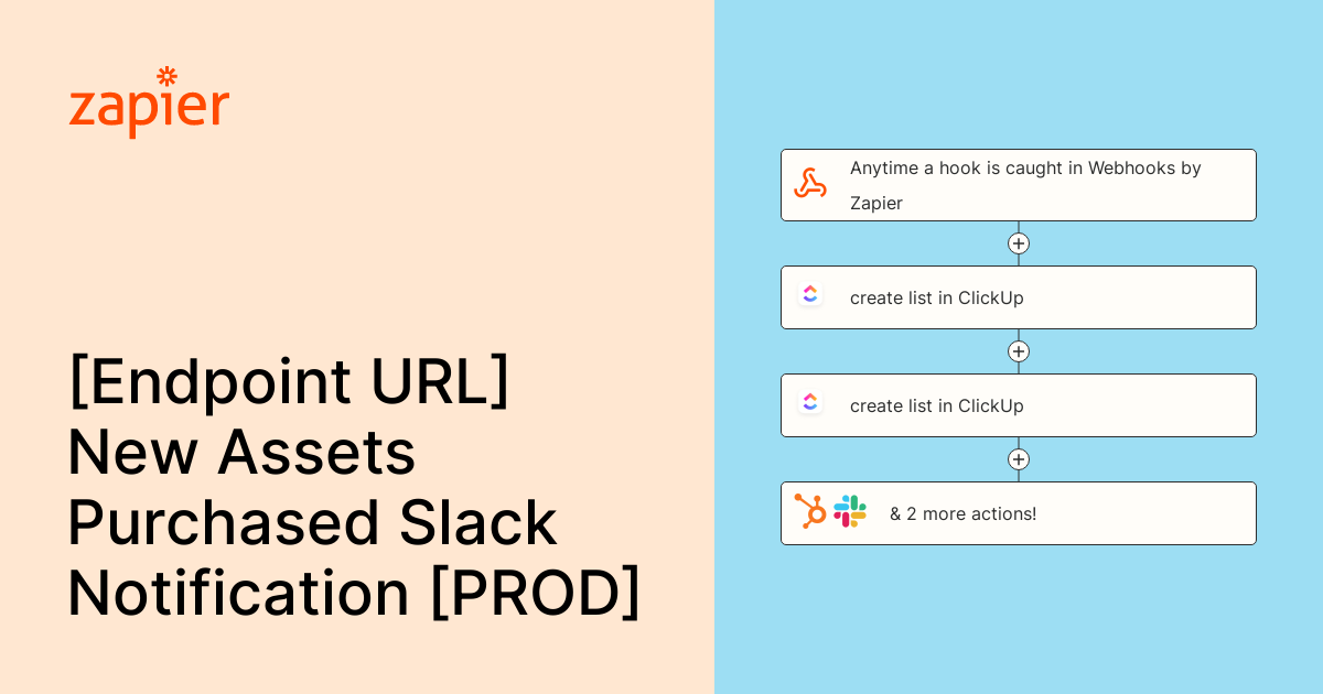 Anytime A Hook Is Caught In Webhooks By Zapier Create List In Clickup Create List In Clickup