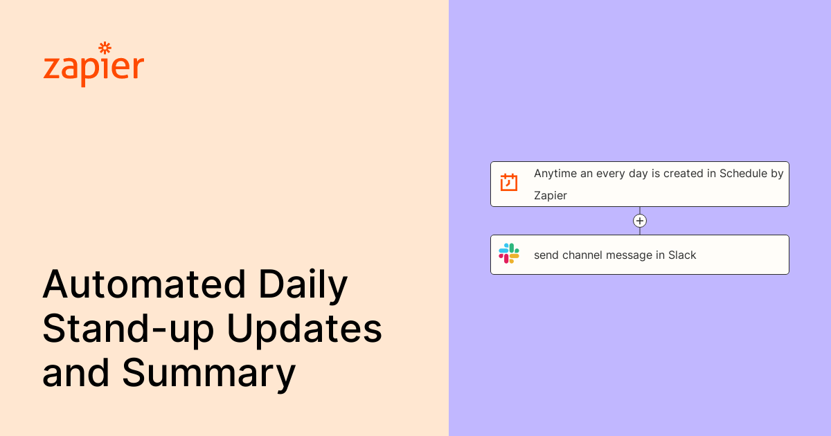 Anytime an every day is created in Schedule by Zapier, send channel message in Slack. | Zapier