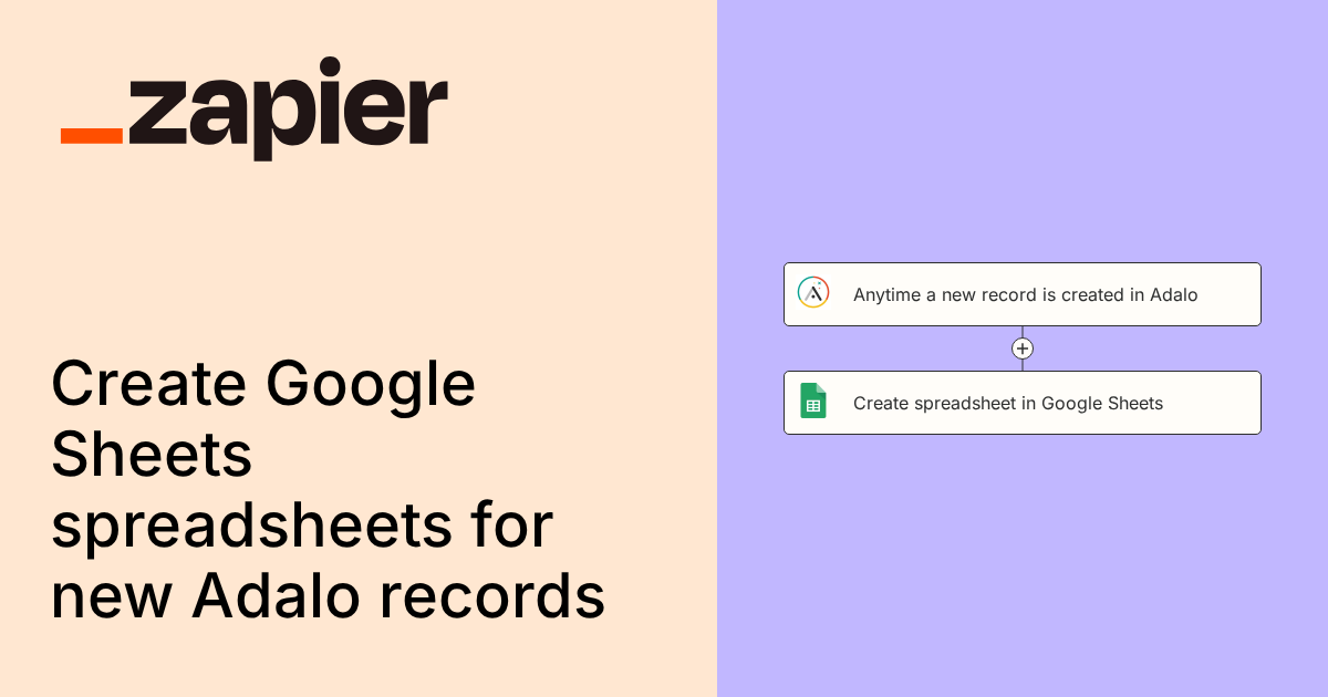 Anytime a new record is created in Adalo, create spreadsheet in Google ...