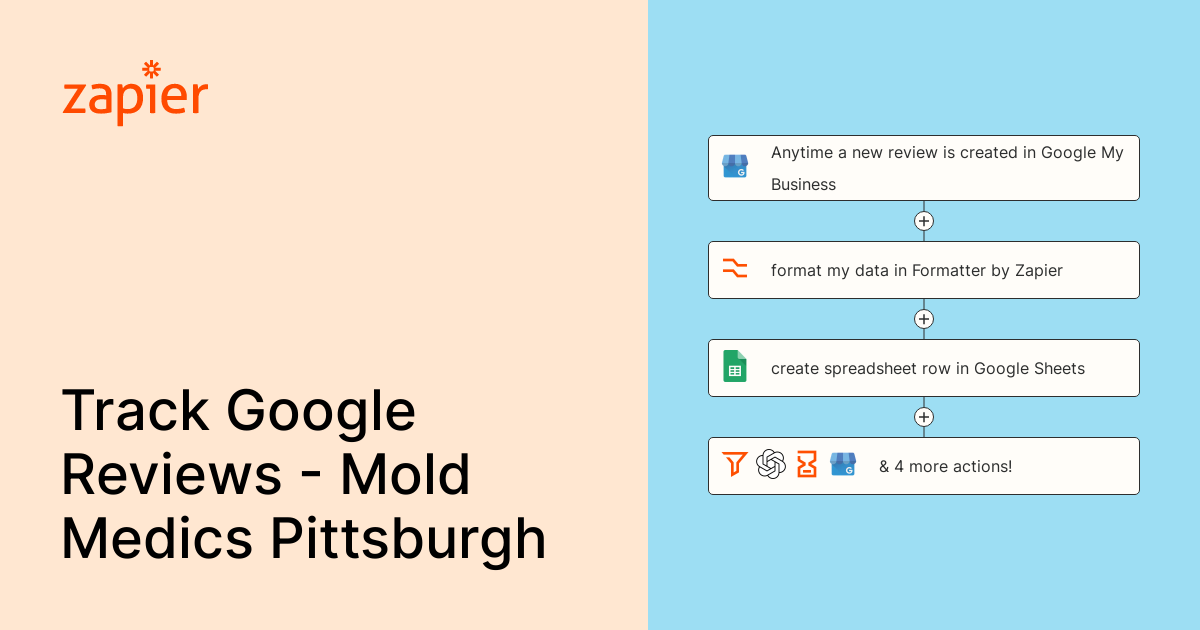 Anytime a new review is created in Google My Business, format my data ...
