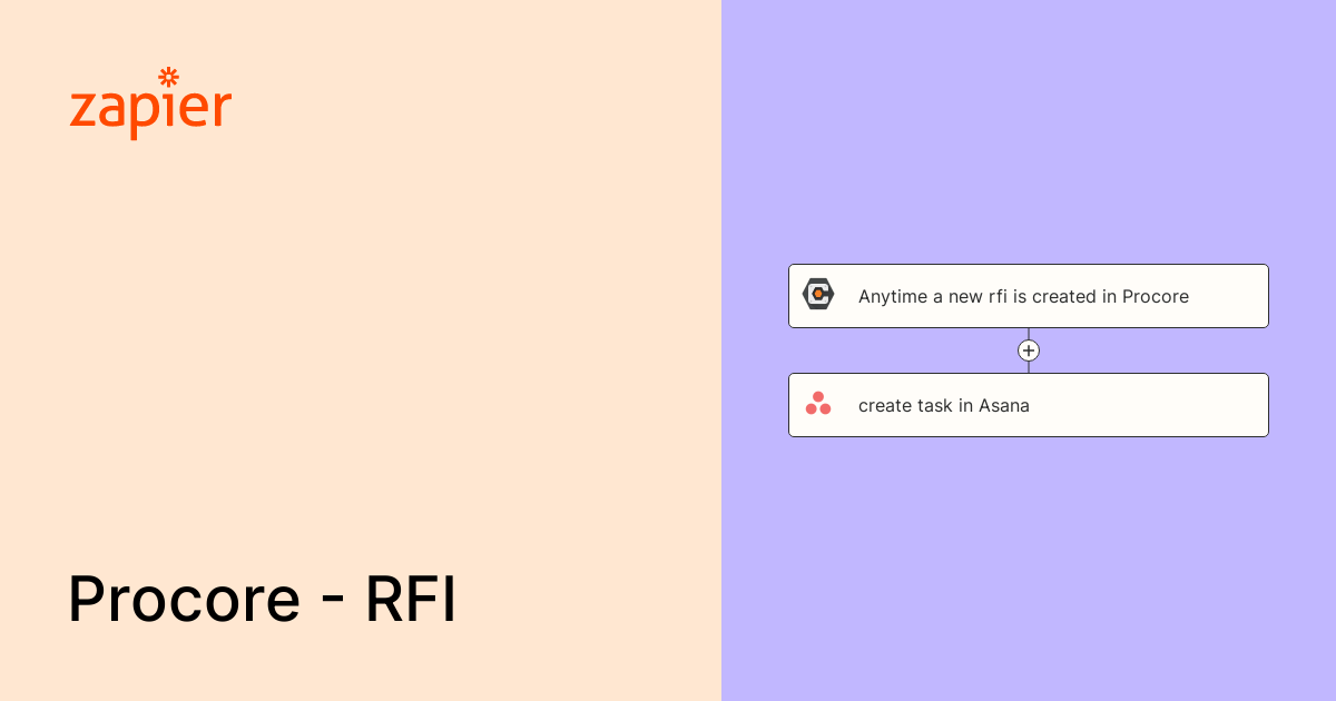Anytime a new rfi is created in Procore, create task in Asana. | Zapier