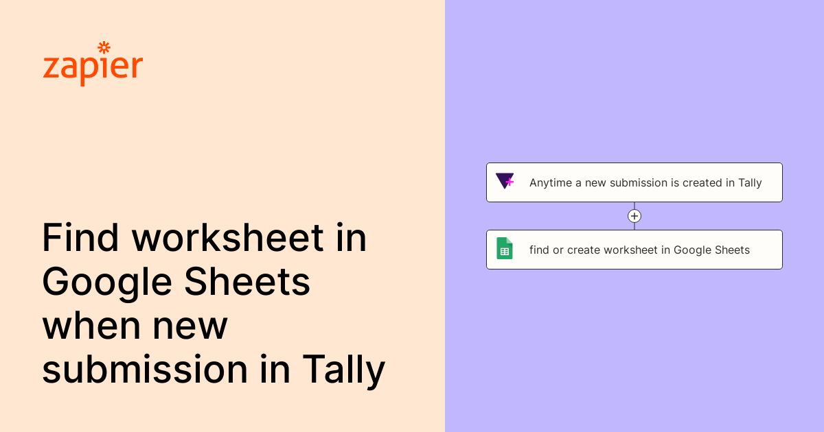 Anytime a new submission is created in Tally, find or create worksheet ...