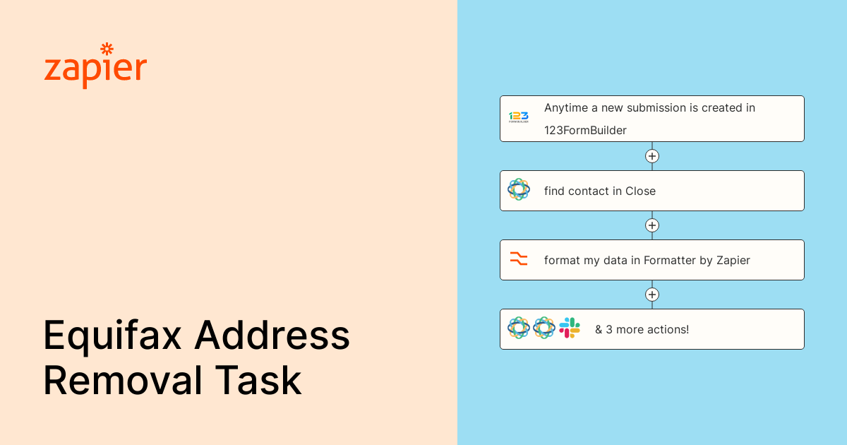 Anytime a new submission is created in 123FormBuilder, find contact in Close, format my data in ...