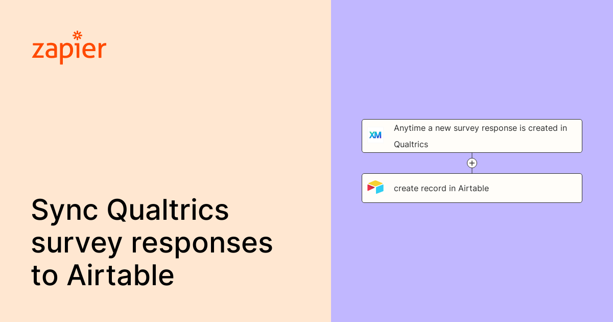 Anytime a new survey response is created in Qualtrics, create record in Airtable. | Zapier