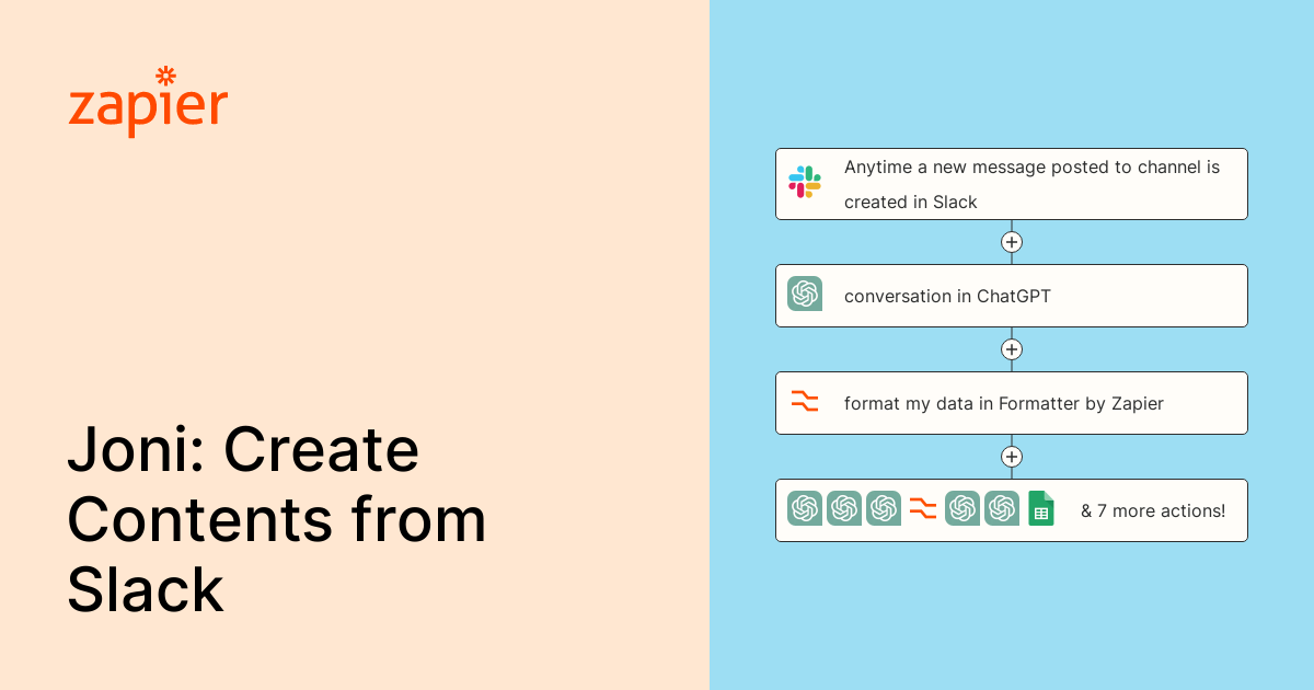 Anytime a new message posted to channel is created in Slack, conversation in ChatGPT, format my ...
